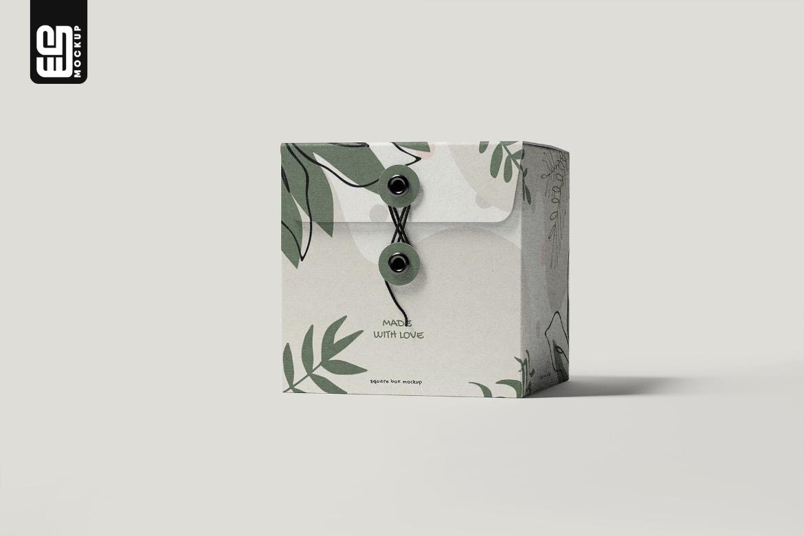 Square String Tie Box Mockup Premium Free PSD Mockup Store