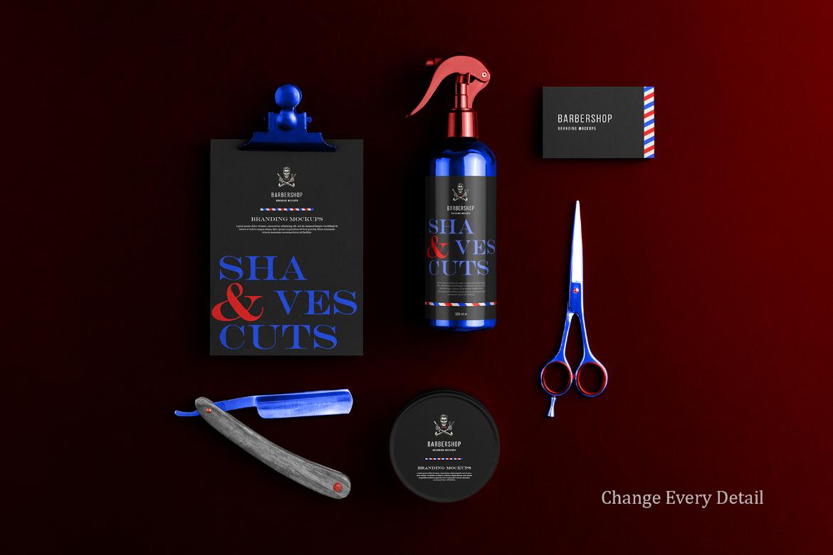 Barbershop Branding Mockups | Premium & Free PSD Mockup Store