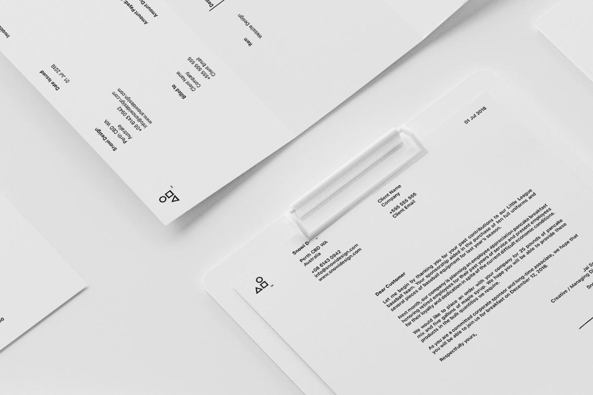 Minimal White Brand Mockup Pack | Premium & Free PSD Mockup Store