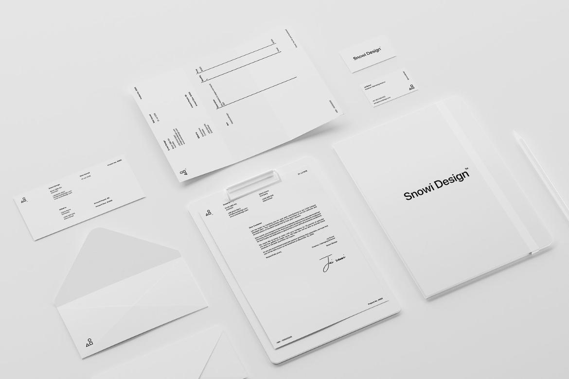 Minimal White Brand Mockup Pack | Premium & Free PSD Mockup Store