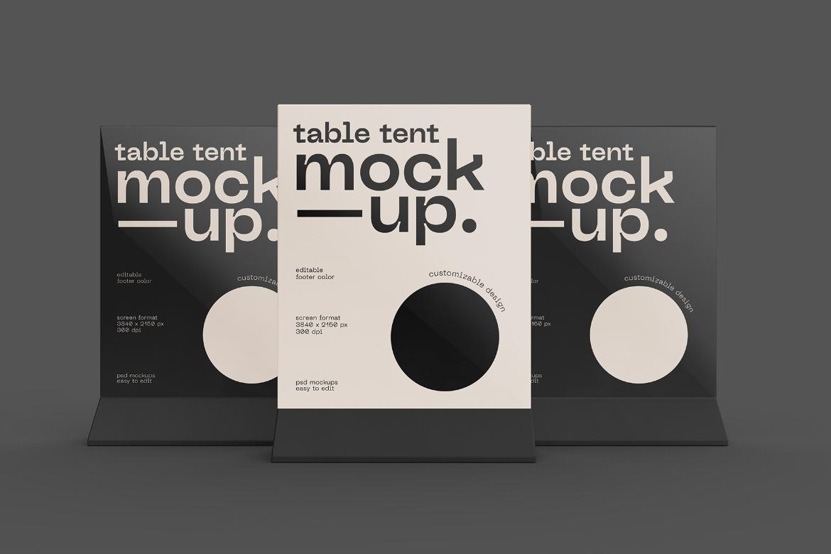 Table Tent Mockup Set | Premium & Free PSD Mockup Store