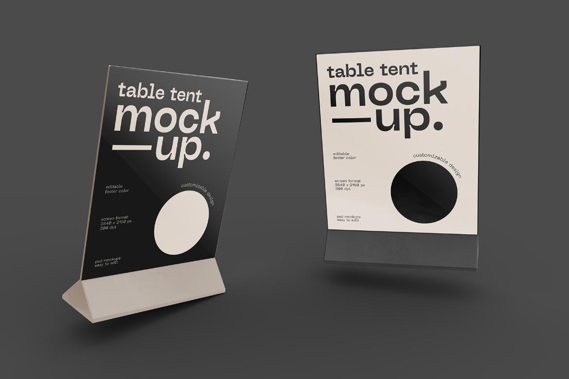 Table Tent Mockup Set | Premium & Free PSD Mockup Store