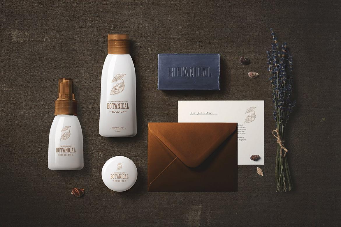Cosmetics Mockup Scene Top View 04 | Premium & Free PSD Mockup Store
