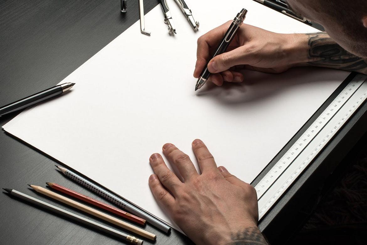 Hand Drawn Sketch Mockup Scene 01 | Premium & Free PSD Mockup Store