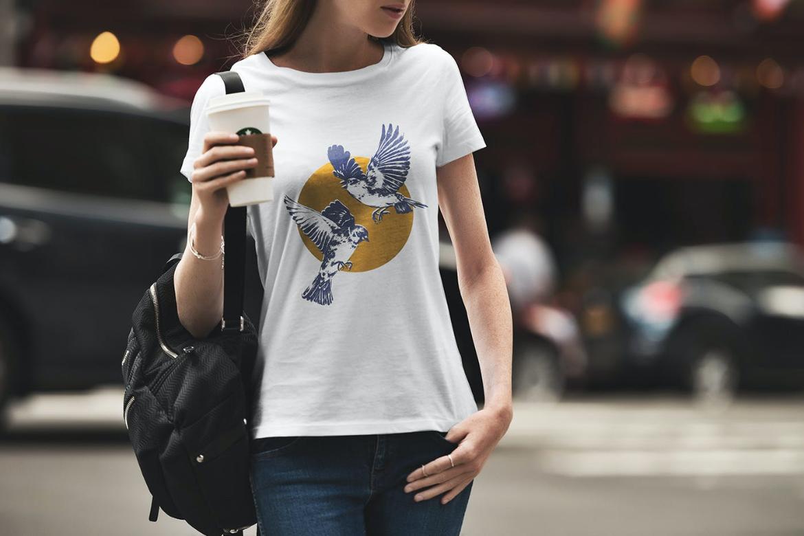 T-Shirt Mockup Female Model New York Scene 12 | Premium & Free PSD ...