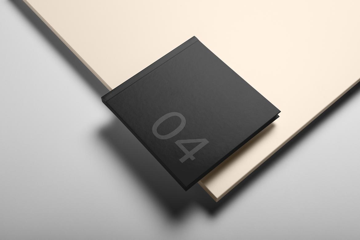 Square Hard Cover Brochure Mockup Scene 04 | Premium & Free PSD Mockup ...