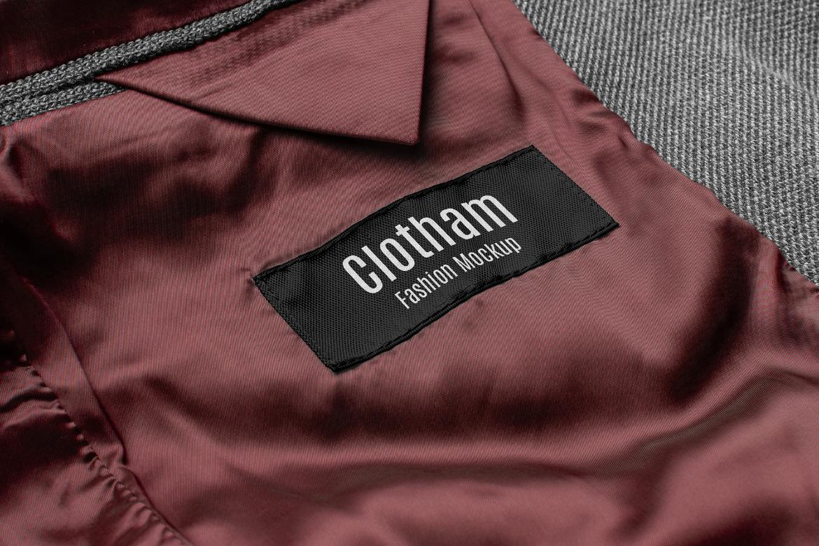 Suit Jacket Label Mockup Scene 12 | Premium & Free PSD Mockup Store