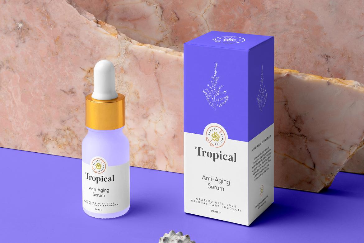 Tropical Cosmetics Packaging Mockup Scene 09 | Premium & Free PSD ...