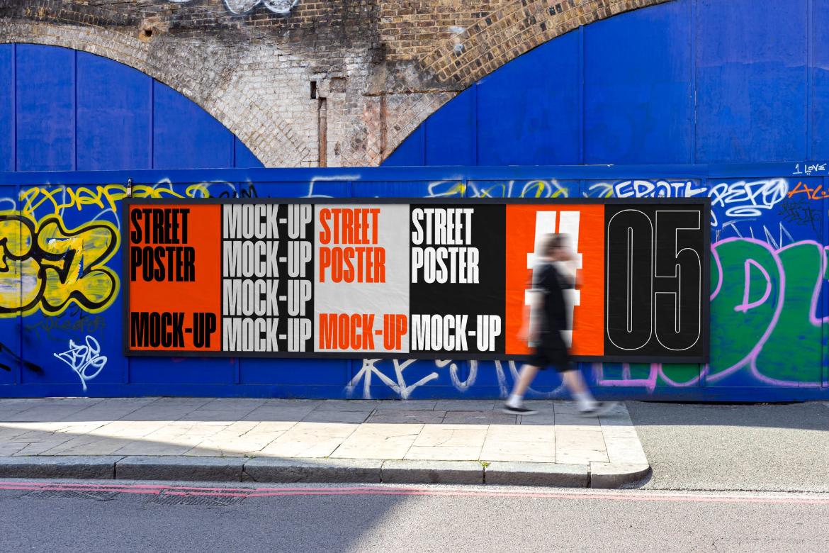 Street Poster #05 - PSD Mockup | Premium & Free PSD Mockup Store
