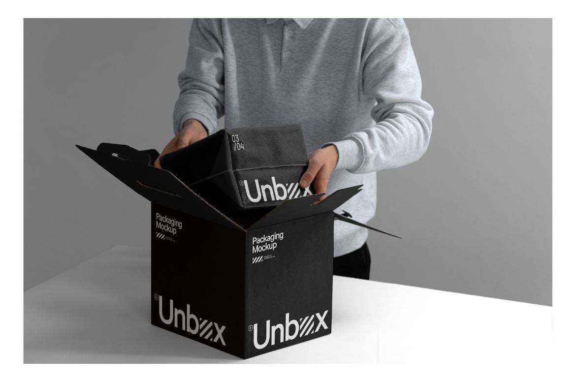 Packaging Unboxing Mockup | Premium & Free PSD Mockup Store