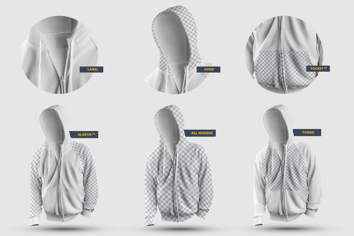 8 3D Zip Hoodie Mockups | Premium & Free PSD Mockup Store