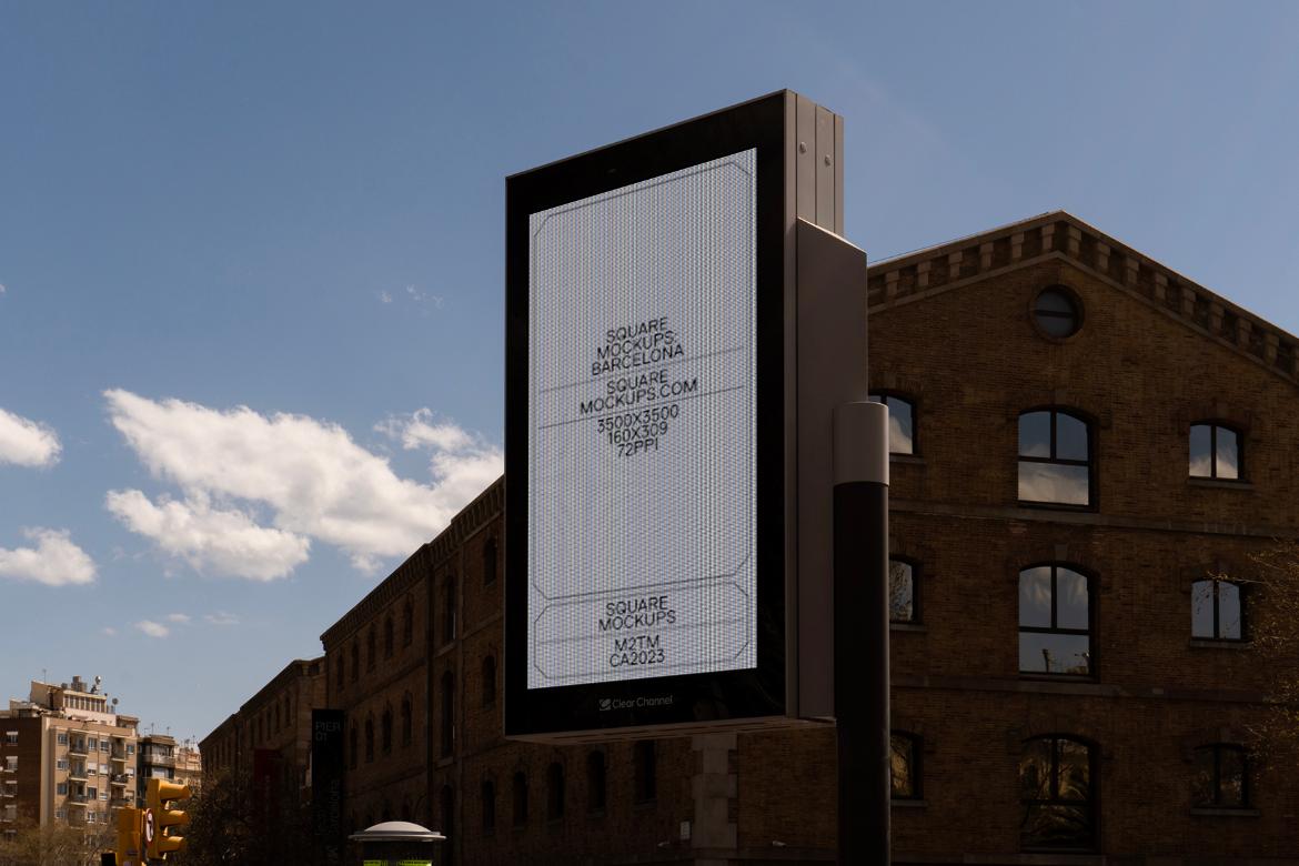 Digital Poster Mockup Scene 0002 Barcelona Series | Premium & Free PSD ...
