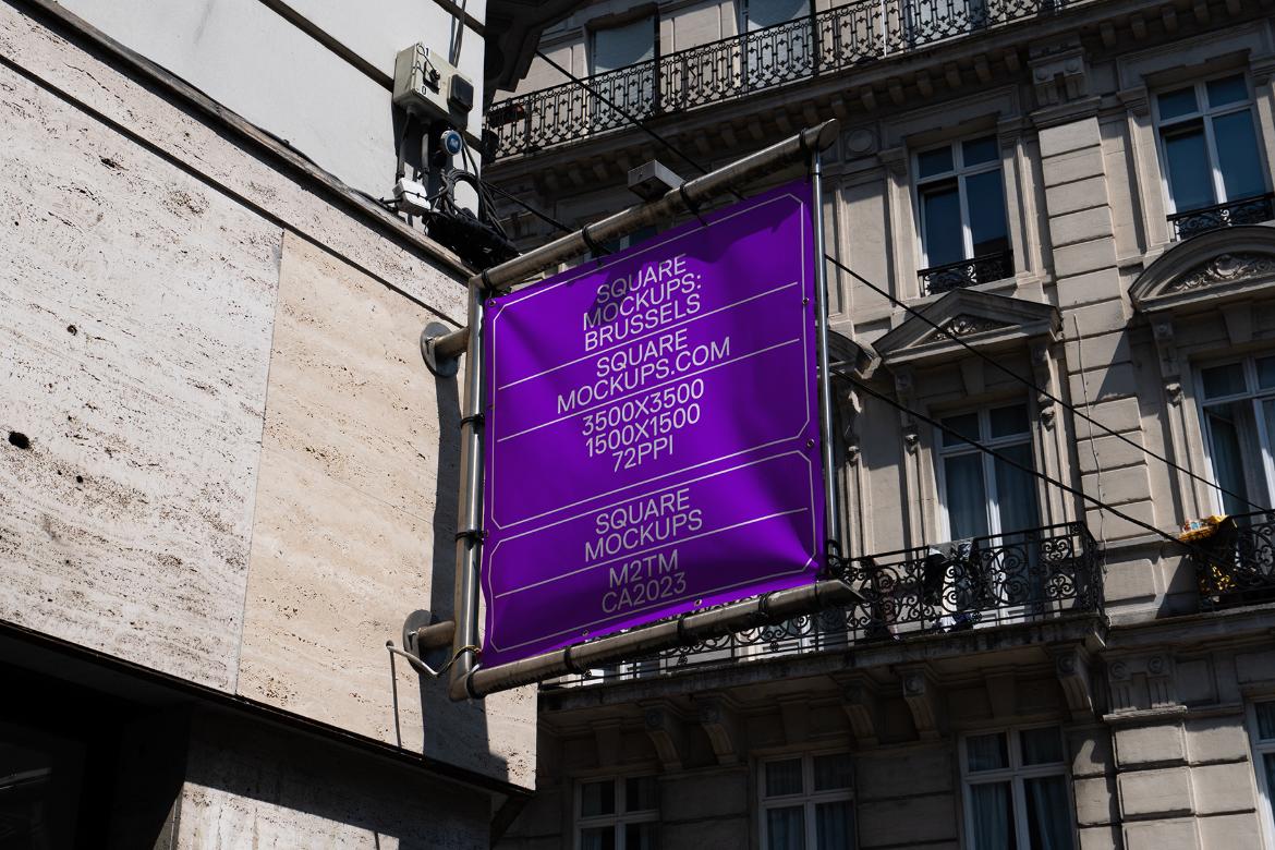 Shop Sign Mockup Scene 0009 Brussels Series | Premium & Free PSD Mockup ...