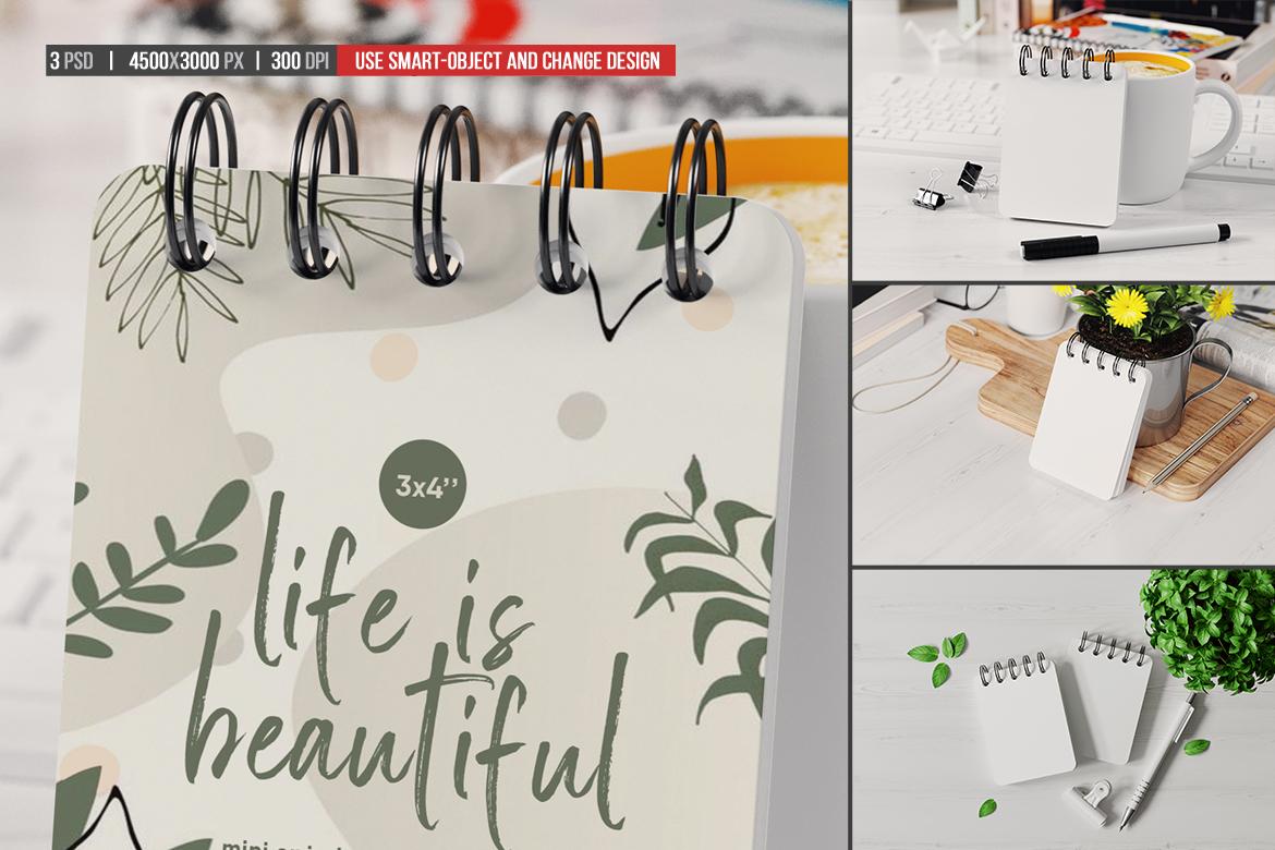 Mini Spiral Notebook Mockup | Premium & Free PSD Mockup Store