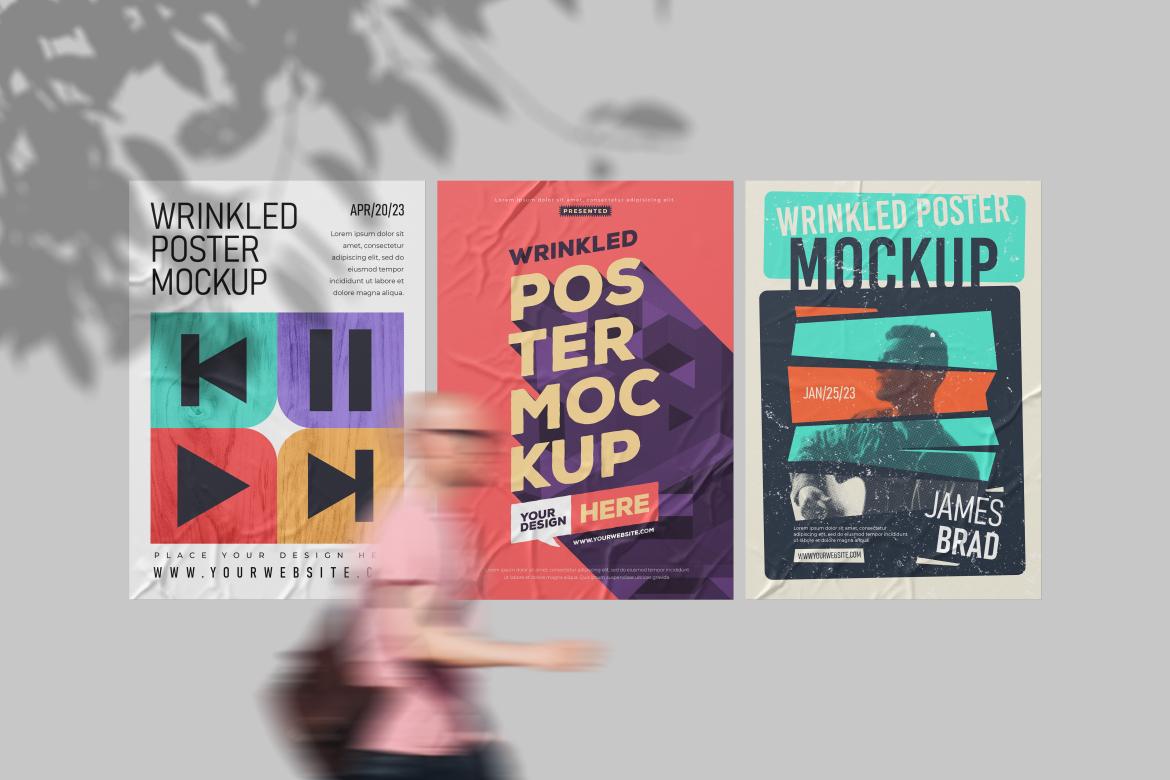 Wrinkled Poster Mockup | Premium & Free PSD Mockup Store