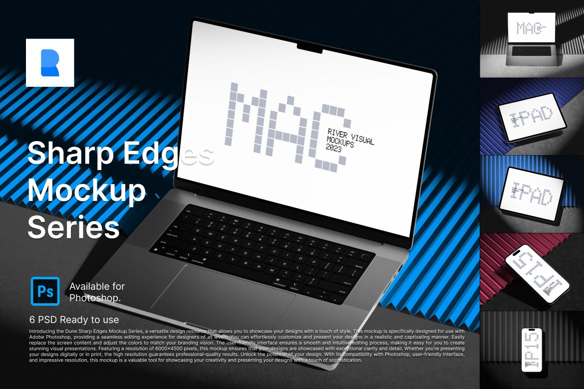 Device Mockup - Sharp Edges Mockup Series | Premium & Free PSD Mockup Store