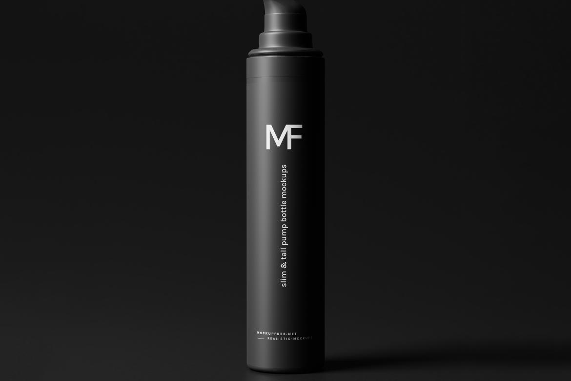 Tall Airless Pump Bottle Mockup | Premium & Free PSD Mockup Store