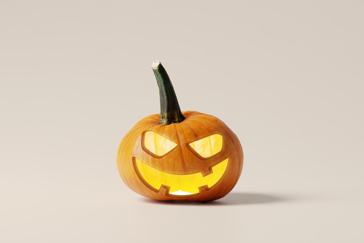 Halloween Pumpkin Jack-O-lantern Mockups | Premium & Free PSD Mockup Store