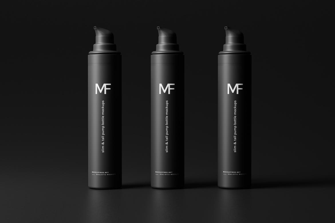 Tall Airless Pump Bottle Mockup | Premium & Free PSD Mockup Store