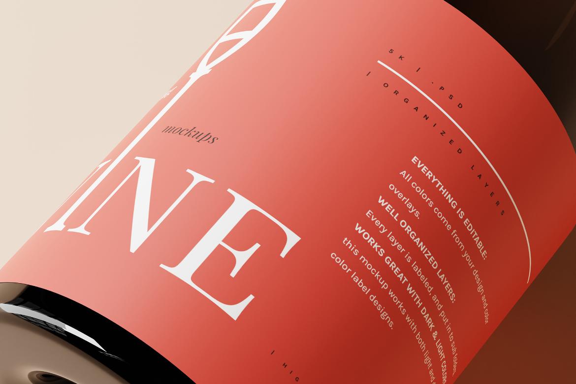 Sparkling Wine Bottle Mockups to Showcase Your Wine Products | Premium ...