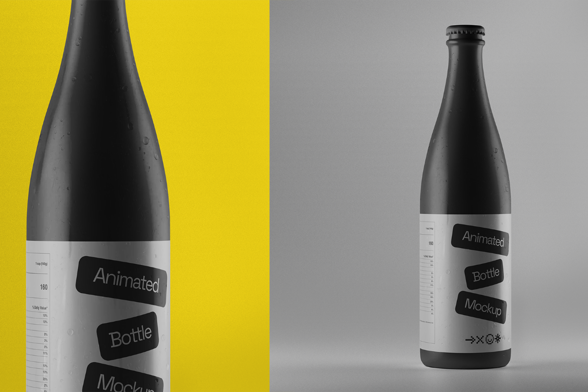 Animated Bottle Mockup | Premium & Free PSD Mockup Store