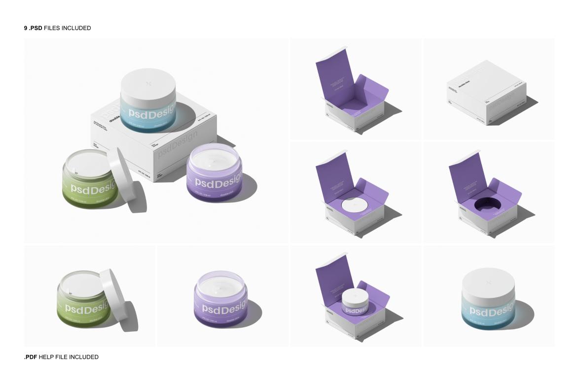 Cosmetic Jar and Box Mockup Set | Premium & Free PSD Mockup Store