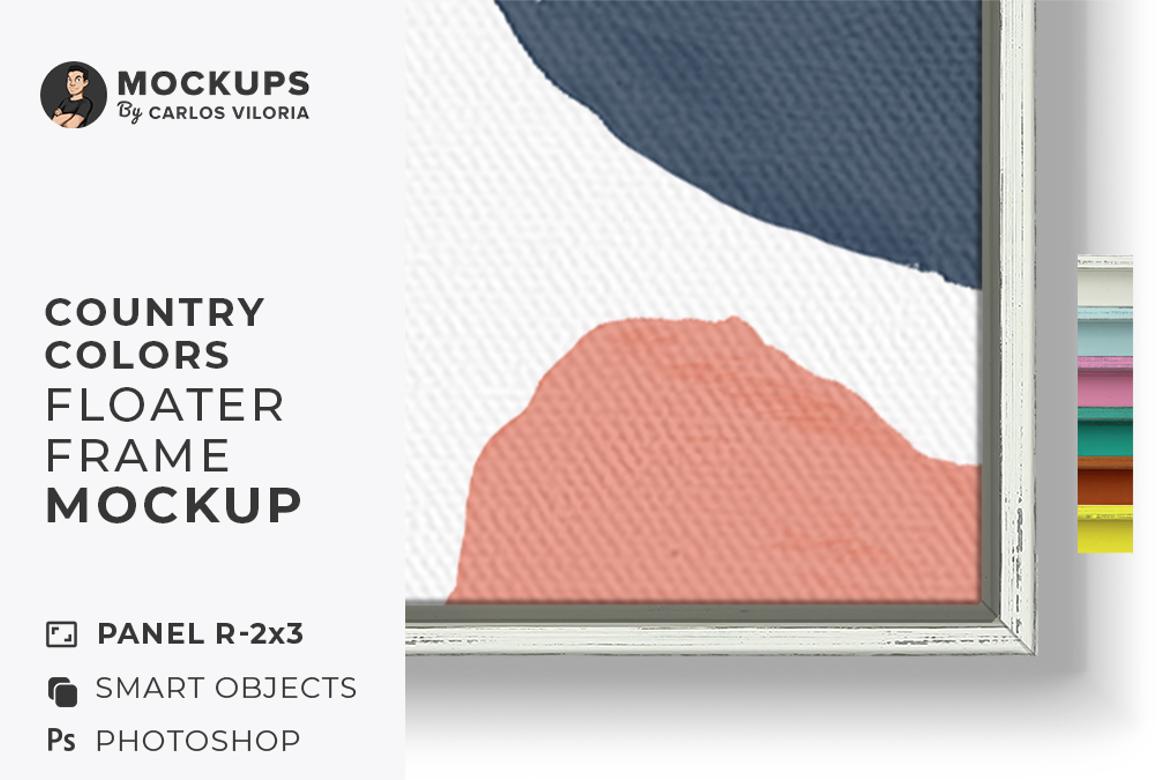 Country Colors Floater Frame Ratio 2x3 Mockup | Premium & Free PSD ...