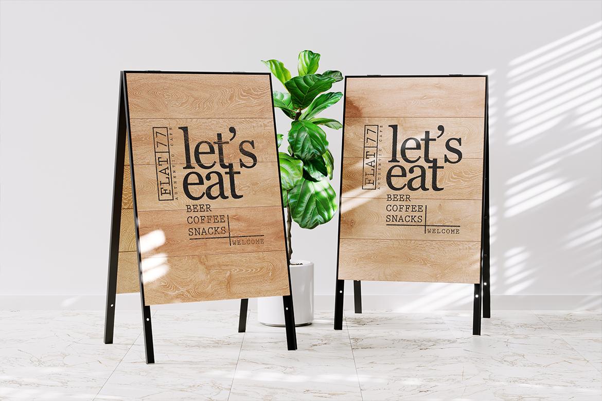 Advertising Wooden Sandwich Board Mockup | Premium & Free PSD Mockup Store