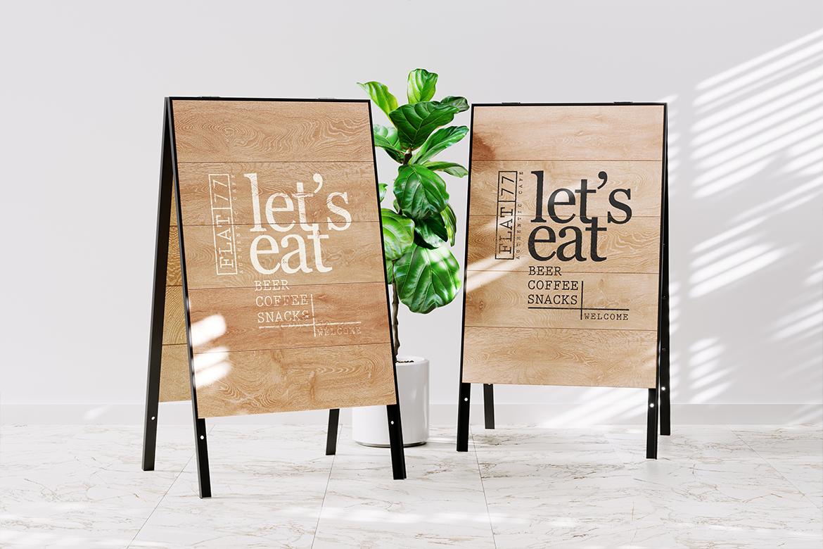 Advertising Wooden Sandwich Board Mockup | Premium & Free PSD Mockup Store