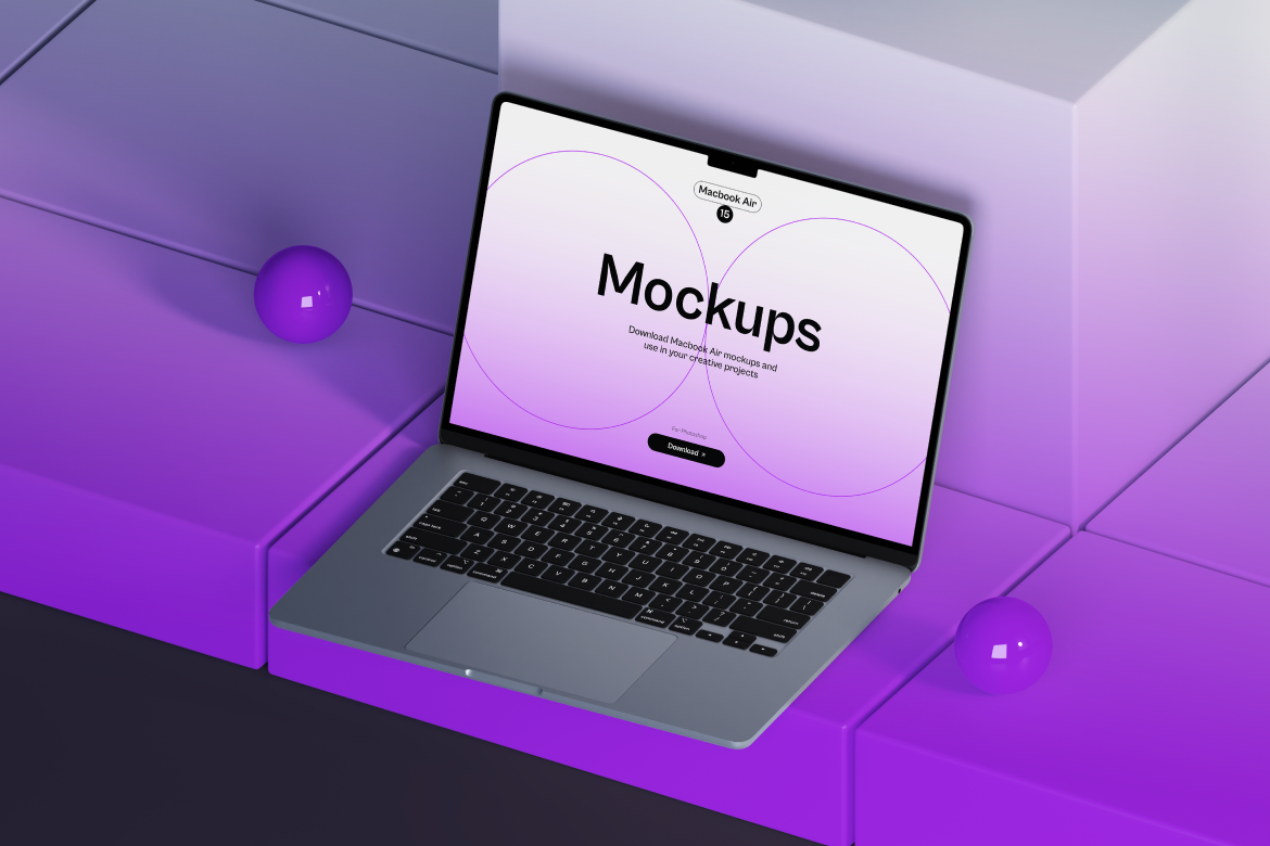 Notsy Macbook Air Mockup 13 | Premium & Free PSD Mockup Store