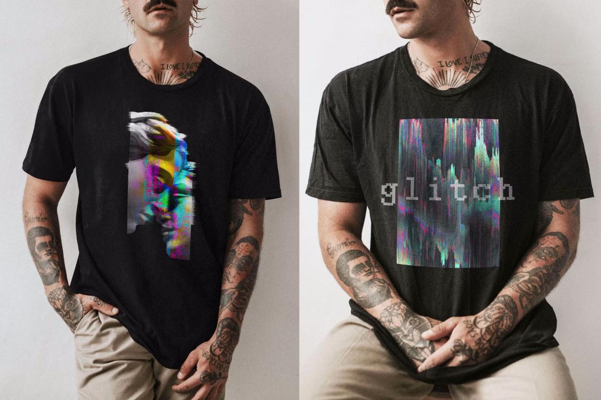 Glitch Sculptures Collection | Premium & Free PSD Mockup Store