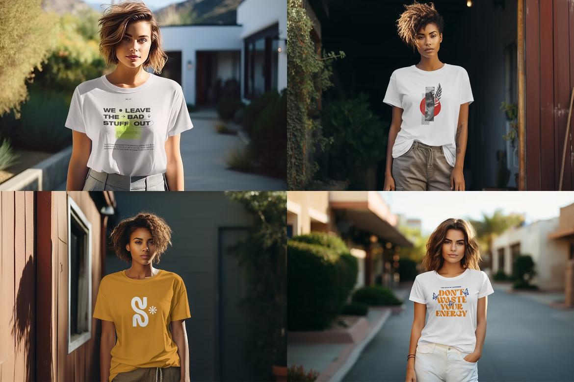 T-Shirt Mockup Stylish Models | Premium & Free PSD Mockup Store