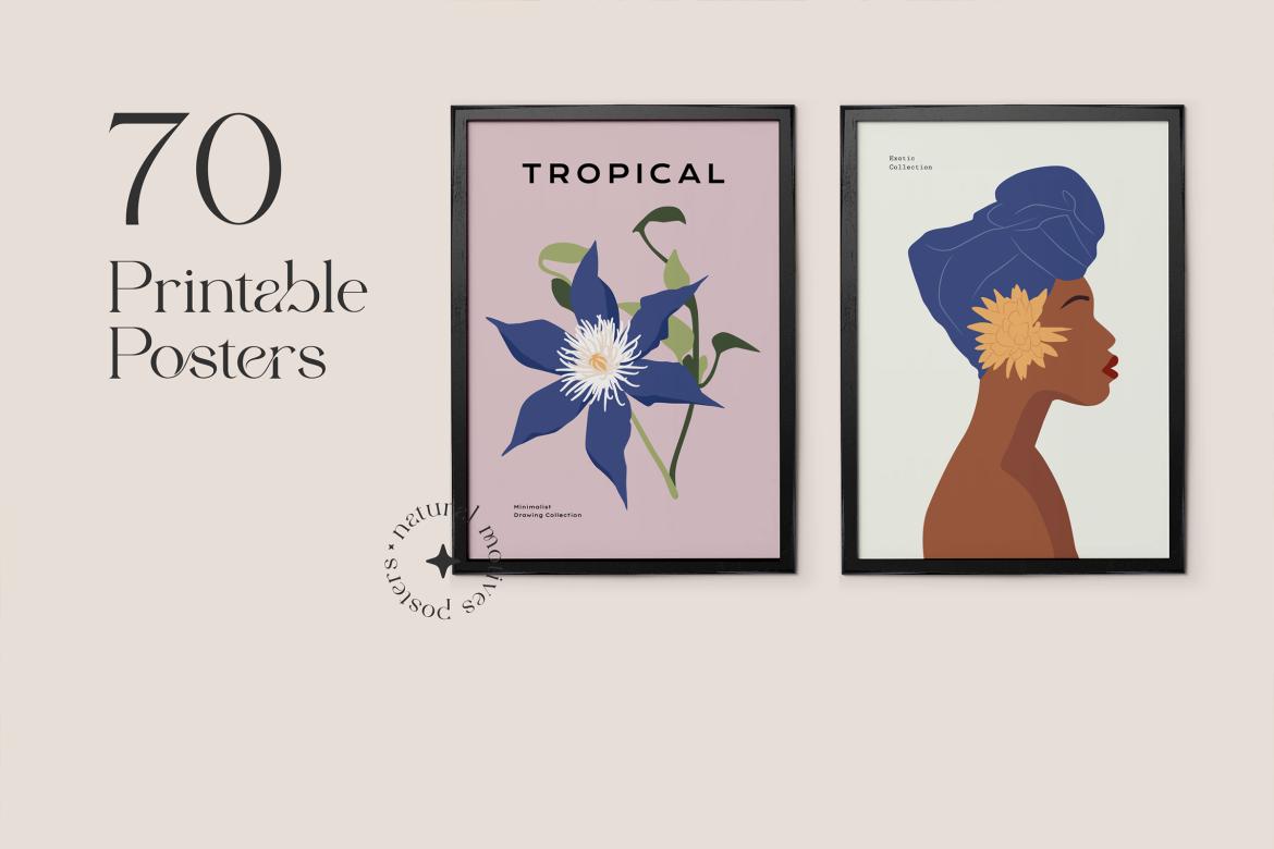 Tropical Prints Posters | Premium & Free PSD Mockup Store