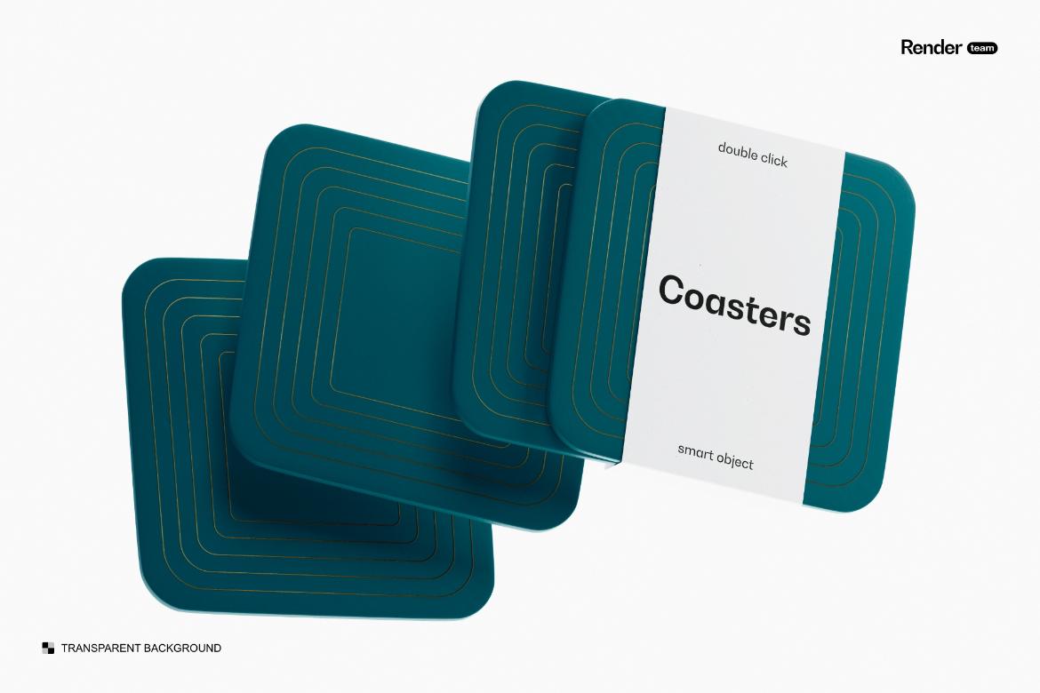 Square Coasters Mockup | Premium & Free PSD Mockup Store