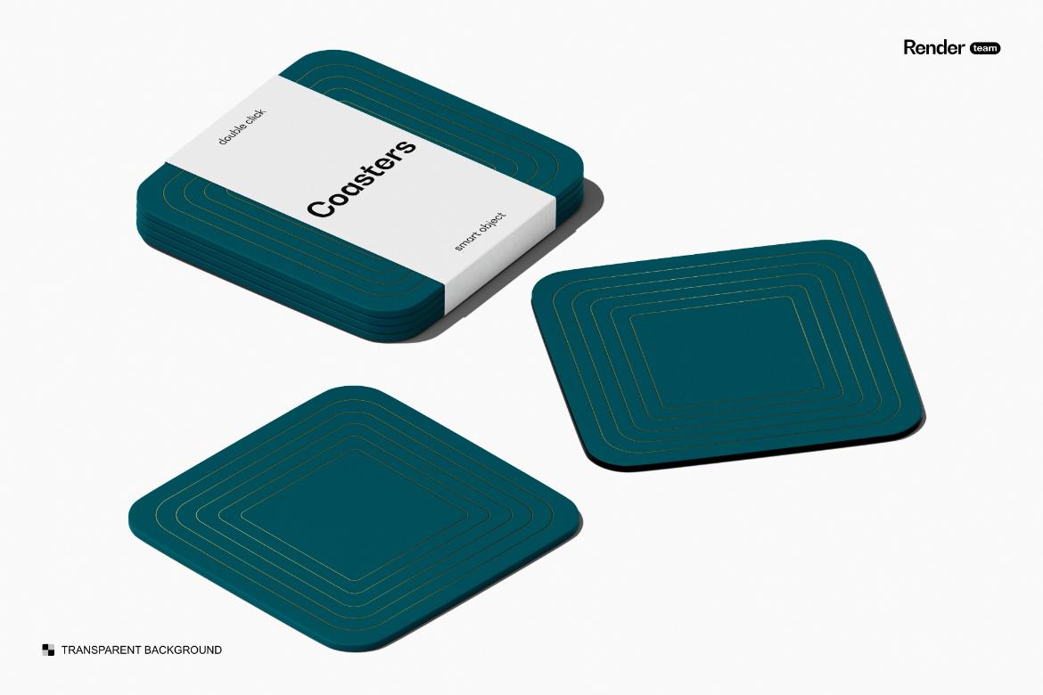 Square Coasters Mockup | Premium & Free PSD Mockup Store