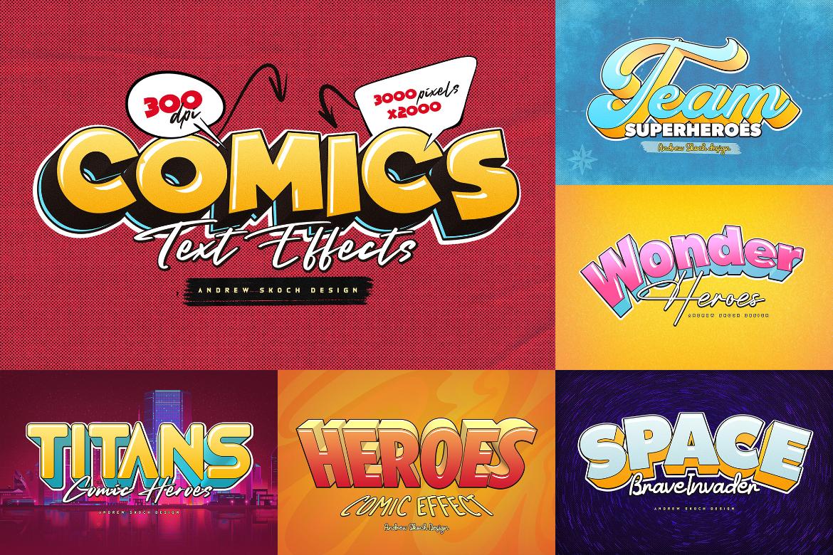 Comic Text Effects | Premium & Free PSD Mockup Store