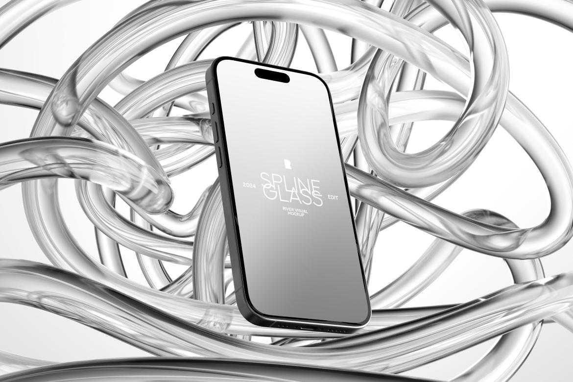 Device Mockup - Spline Glass Series | Premium & Free PSD Mockup Store
