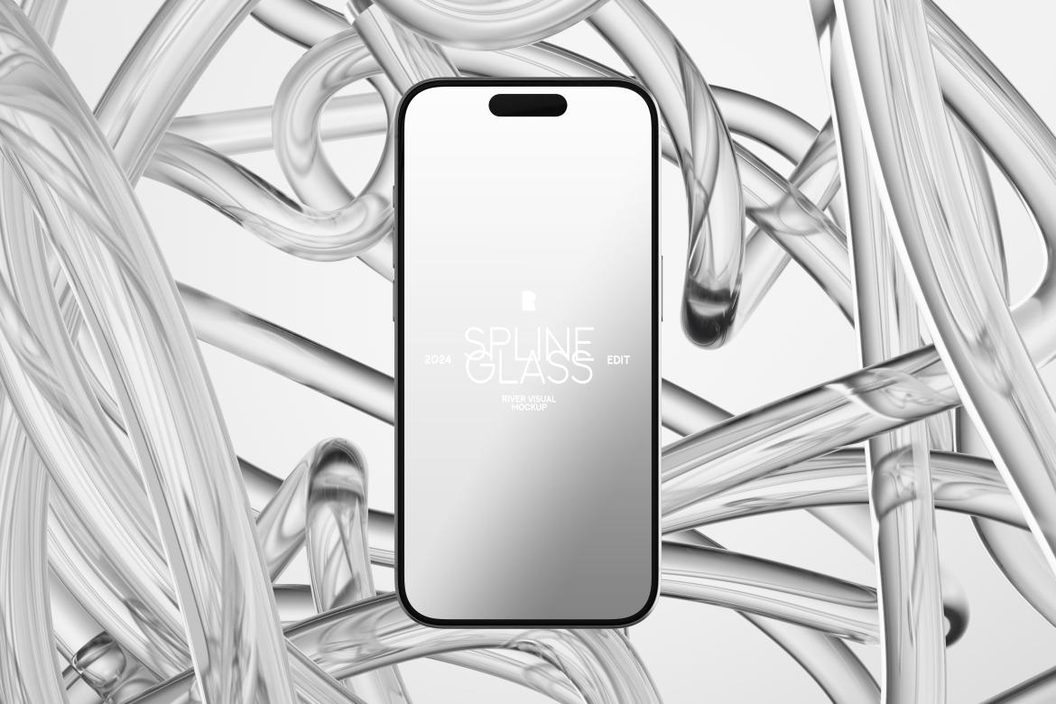 Device Mockup - Spline Glass Series | Premium & Free PSD Mockup Store