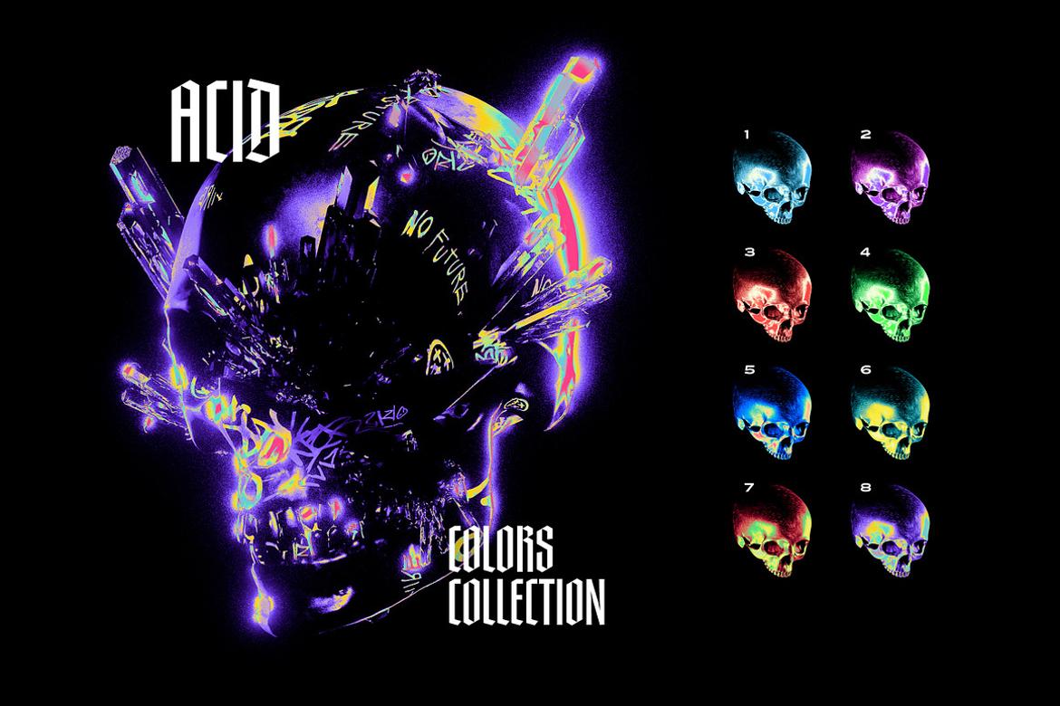 Acid Colors Photo Effects | Premium & Free PSD Mockup Store