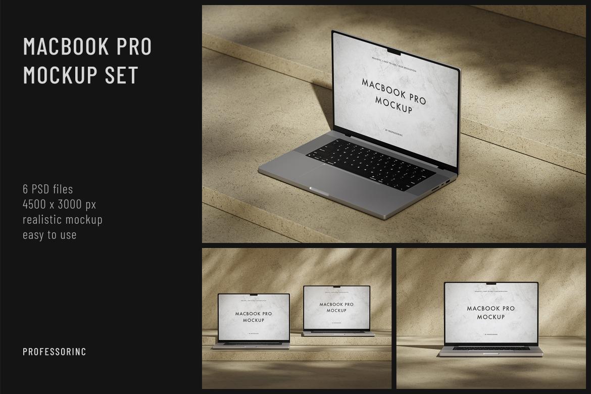 MacBook Pro Mockup Set | Premium & Free PSD Mockup Store