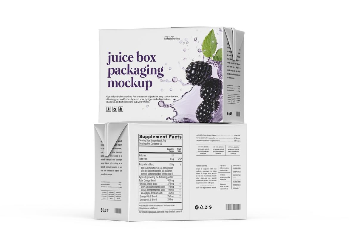 Juice Carton Box Packaging Mockup | Premium & Free PSD Mockup Store