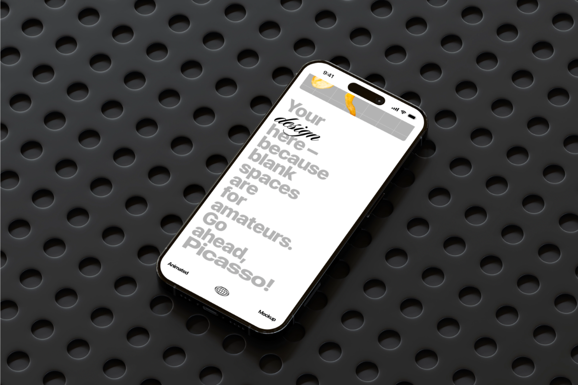 Animated iPhone 16 Pro Mockup | 02 | Premium & Free PSD Mockup Store