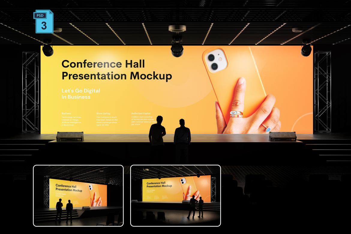Conference Hall Presentation Mockup | Premium & Free PSD Mockup Store