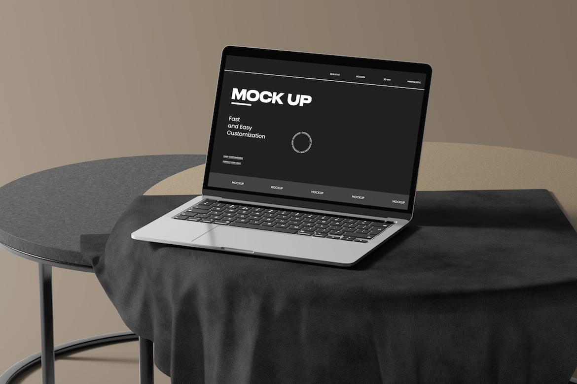 Modern Laptop Mockup on Desk | Premium & Free PSD Mockup Store