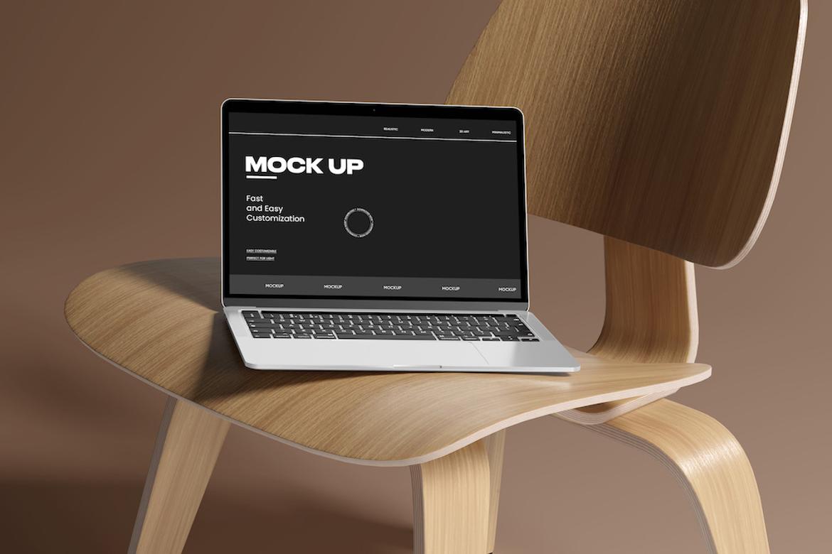 Modern Laptop Mockup on Desk | Premium & Free PSD Mockup Store