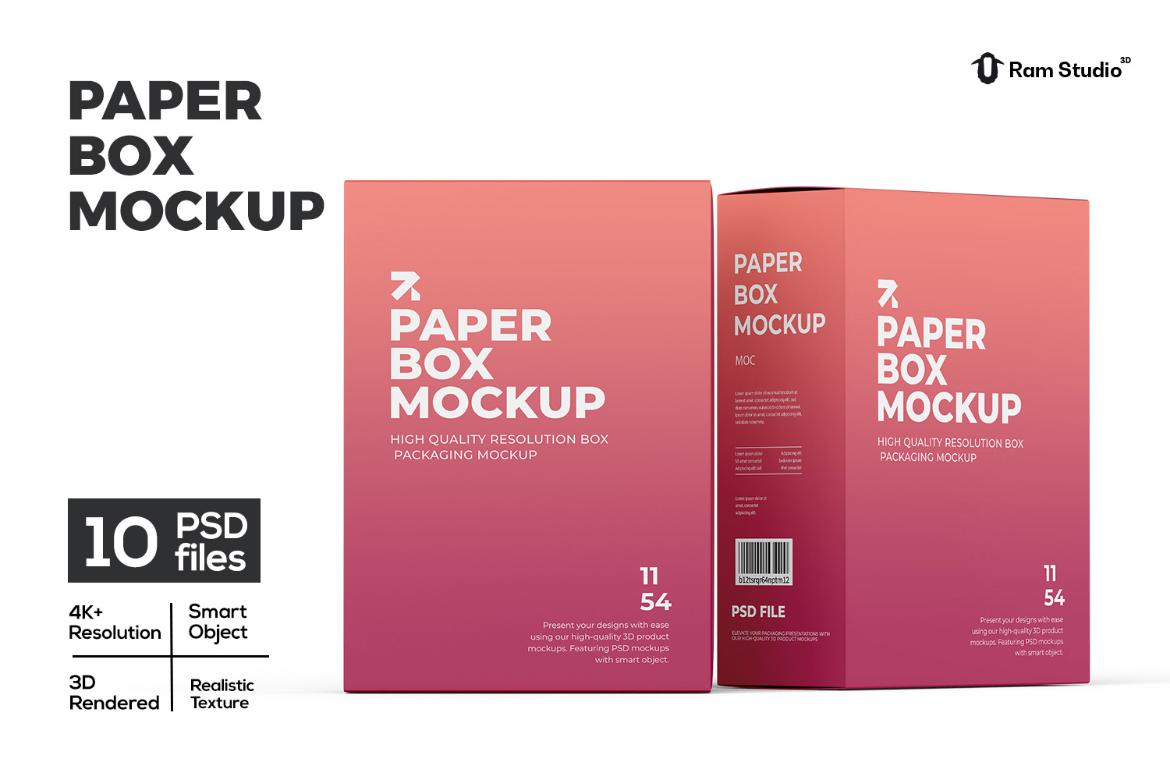 Packaging Cereal Paper Box Mockup | Premium & Free PSD Mockup Store