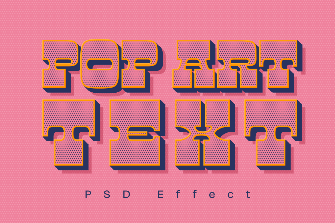 Pop Art Text Effect Mockup | Premium & Free PSD Mockup Store